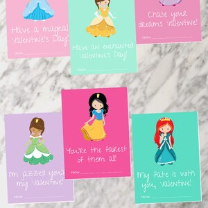 Princess Valentines Day Card for Kids Fairytale Printable - Etsy