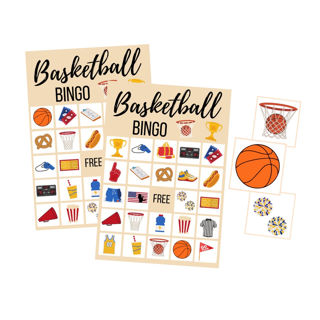 Basketball BINGO Game Printable, Sports Party Digital Download, Boy ...