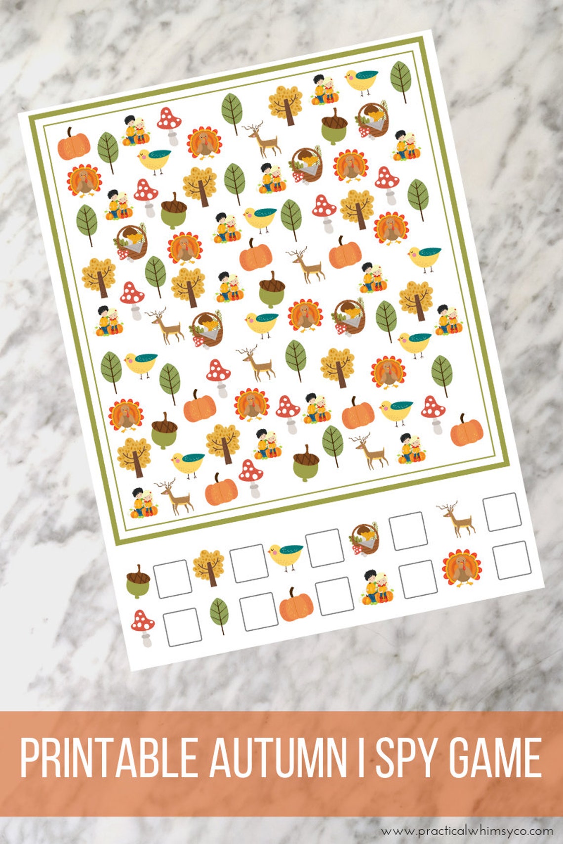 Autumn Seek and Find Printable Game for Kids Fall I Spy - Etsy