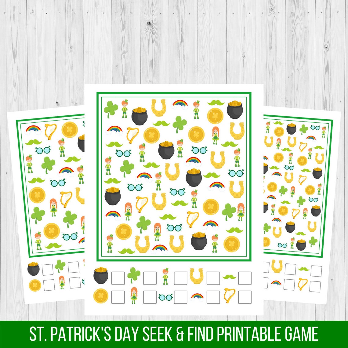 St Patrick's Day Seek and Find Printable Saint - Etsy