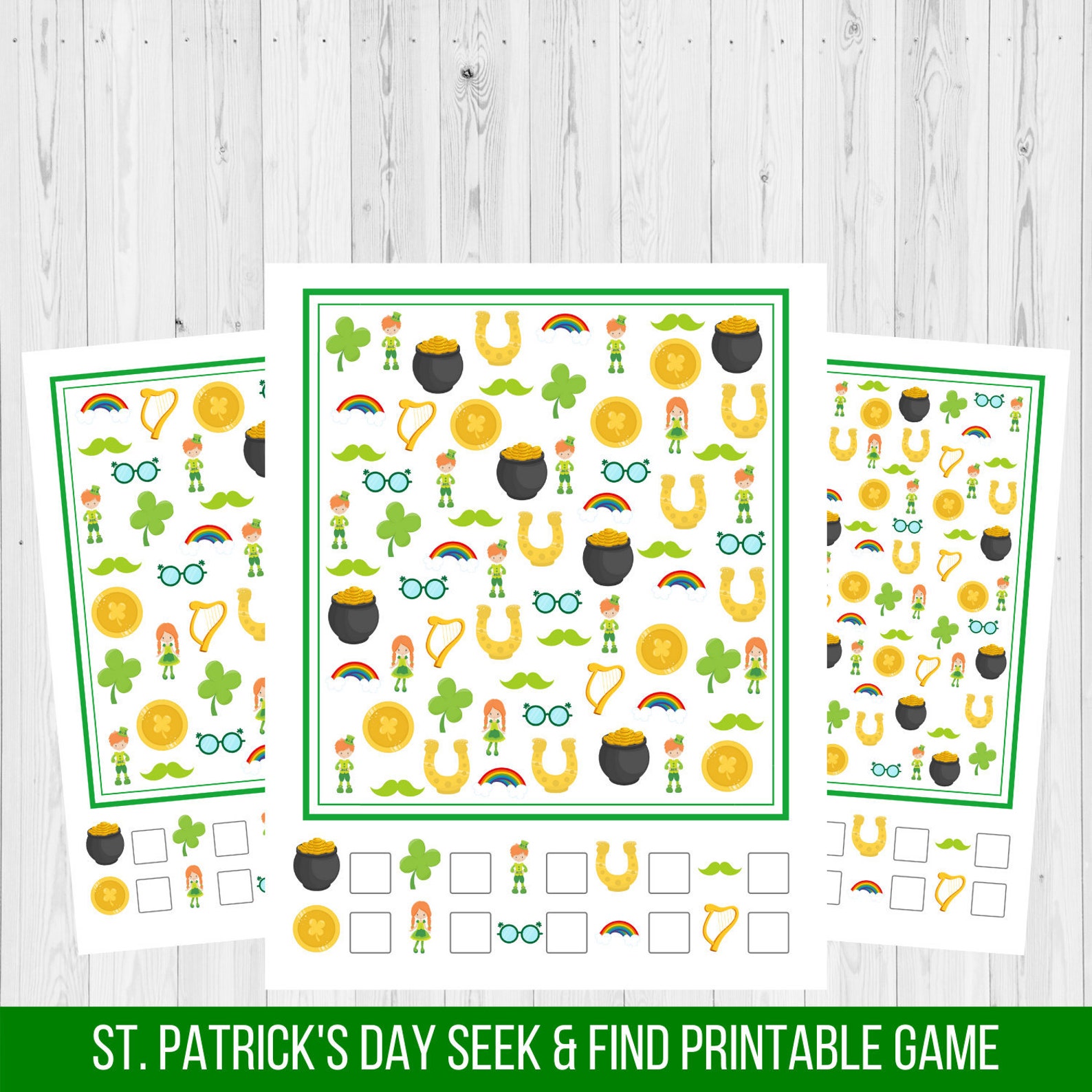St Patrick's Day Seek and Find Printable Saint - Etsy