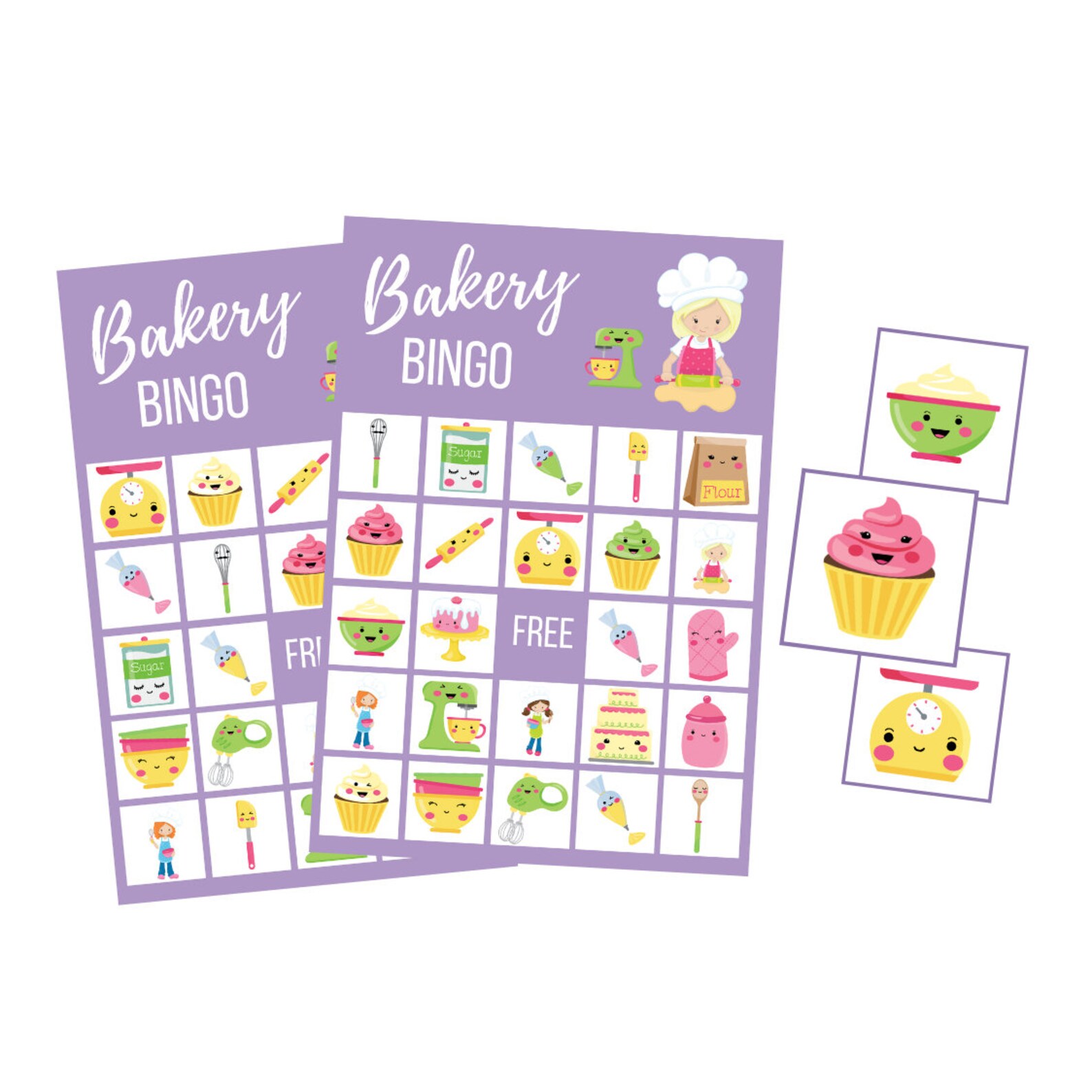 Printable Bakery BINGO Game, Instant Download, Sweet Treat Baking ...