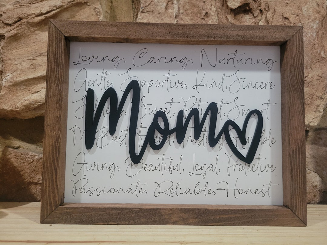 Mom Subway Wording, Mom Wood Sign, Personalized Mother Sign ...