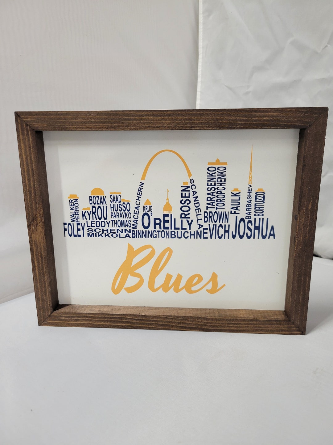 2023 St Louis Blues Team Roster Skyline Framed Sign, St Louis Blues ...