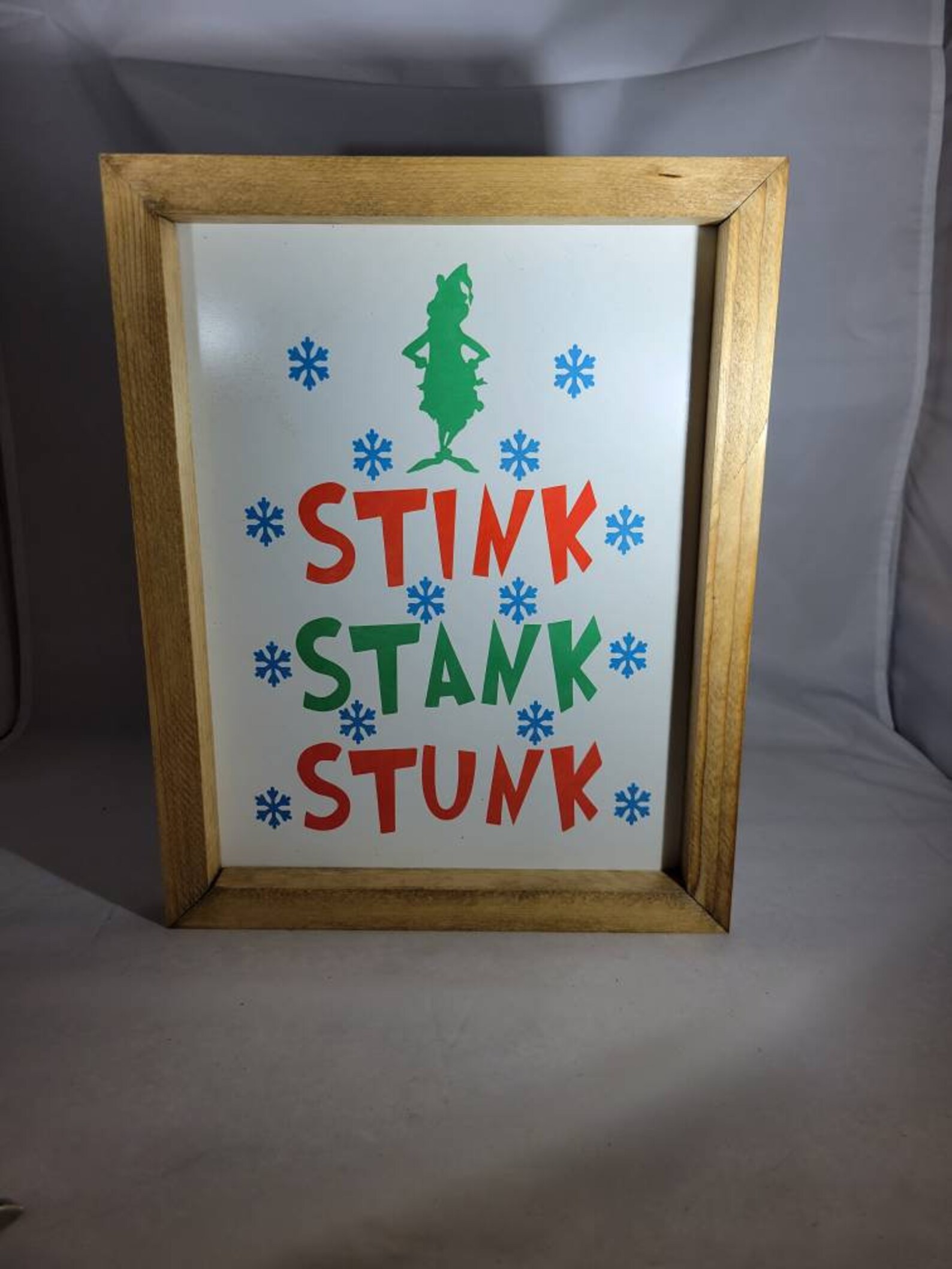 Stink Stank Stunk Grinch Wood Framed Sign. Grinch Christmas - Etsy
