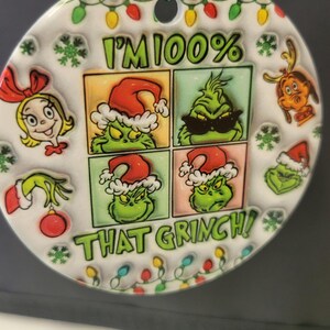 Grinchmas Ceramic Ornament, Christmas Ornament, Holiday Ornament, Fun ...
