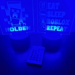 Laser Engraved Acrylic Sign With LED Color Changing Base and Remote ...