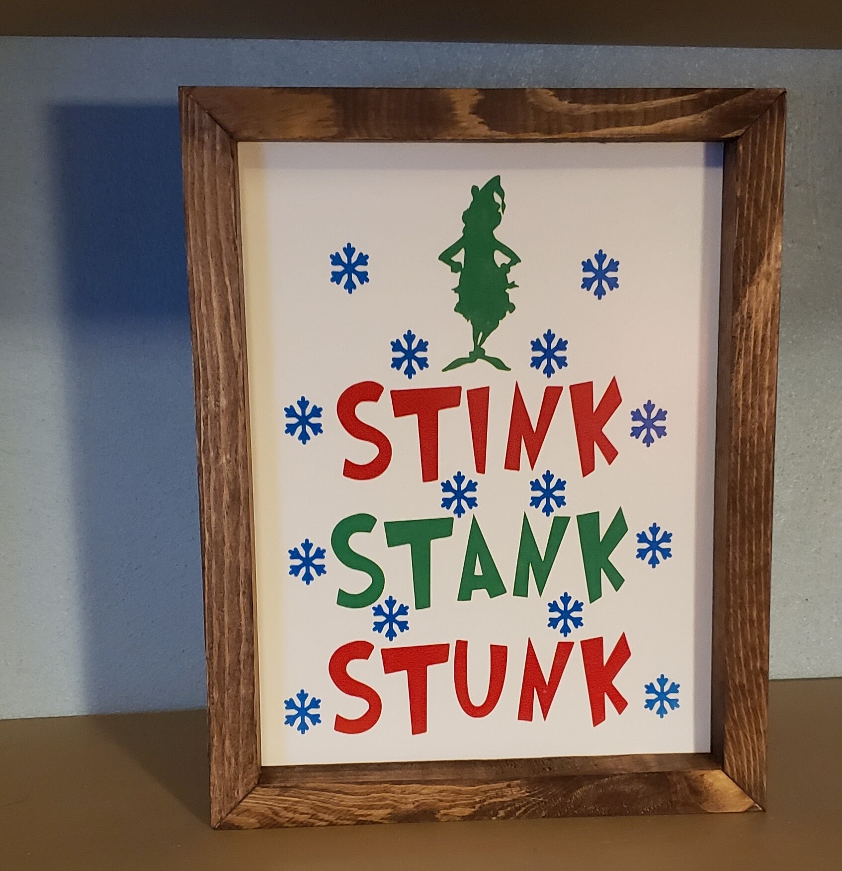 Stink Stank Stunk Grinch Wood Framed Sign. Grinch Christmas - Etsy
