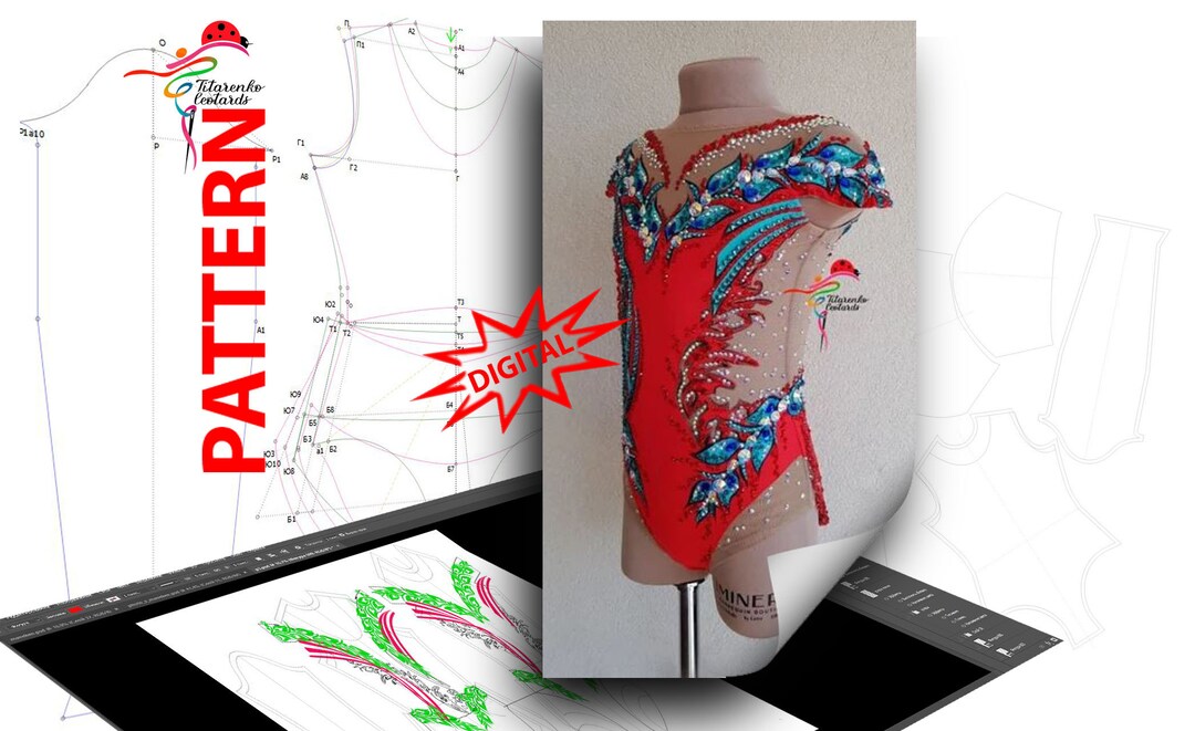 DIGITAL PDF Pattern Leotard for Rhythmic Gymnastics, Acrobatics ...