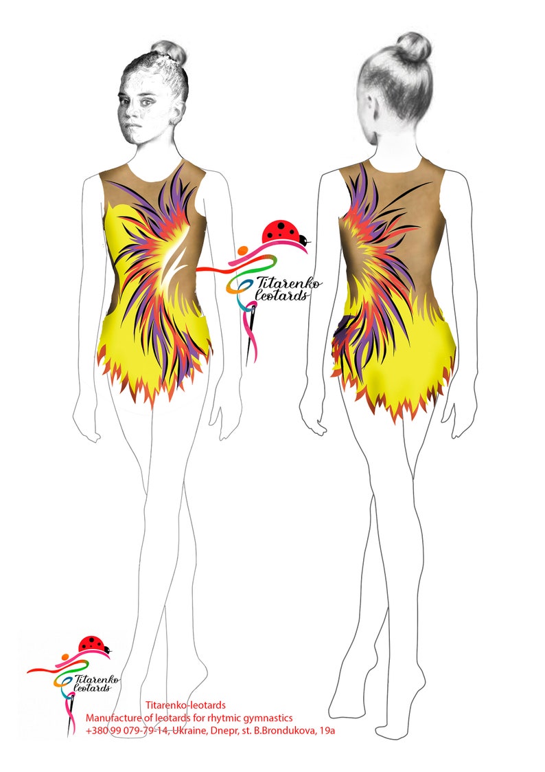 Pattern Leotard for Rhythmic Gymnastics, Acrobatics, Skating 055 - Etsy