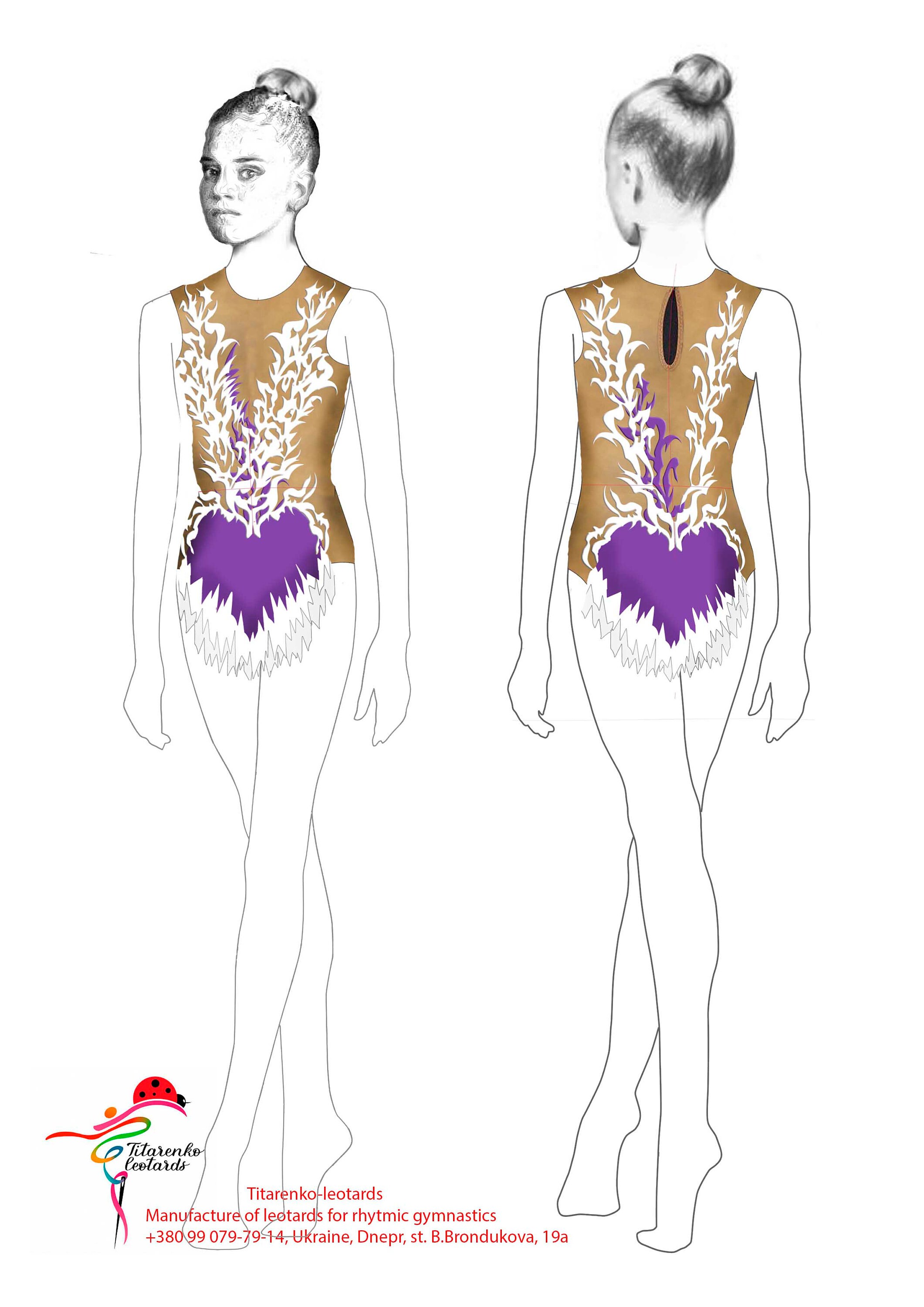 Pattern Leotard for Rhythmic Gymnastics, Acrobatics, Skating 008 - Etsy