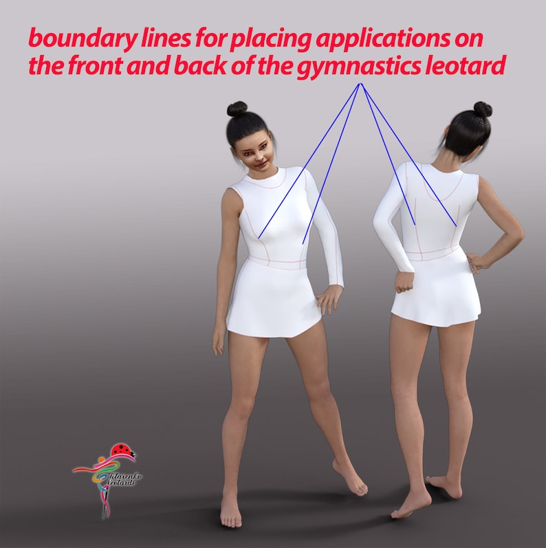 Individual Pattern Leotard for Rhythmic Gymnastics, Acrobatics, Skating ...