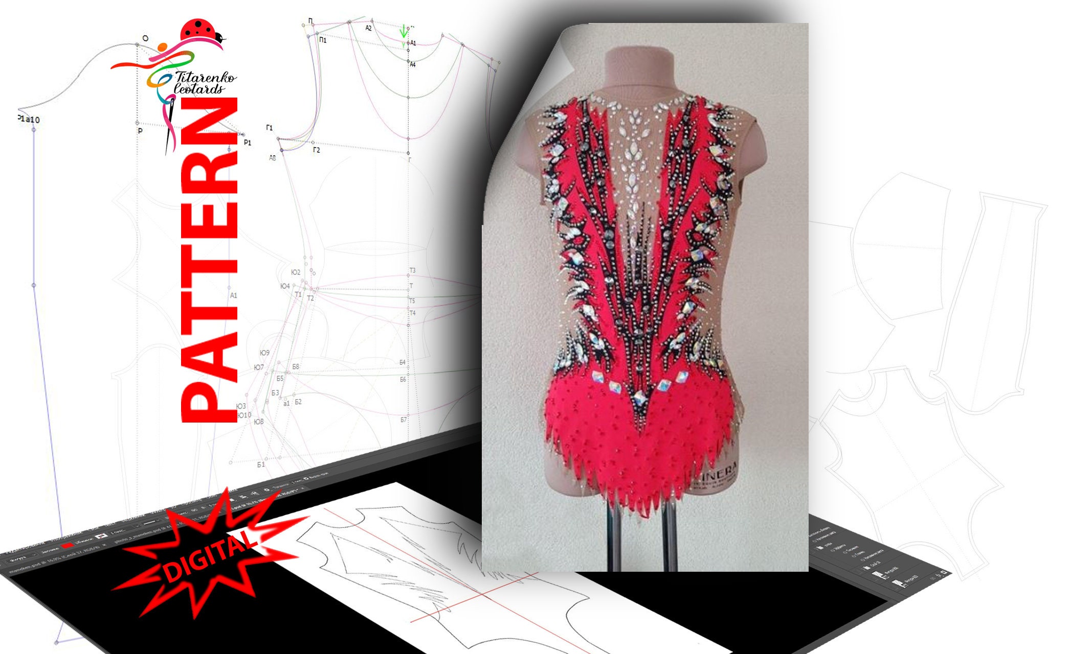 DIGITAL PDF Pattern Leotard for Rhythmic Gymnastics, Acrobatics ...