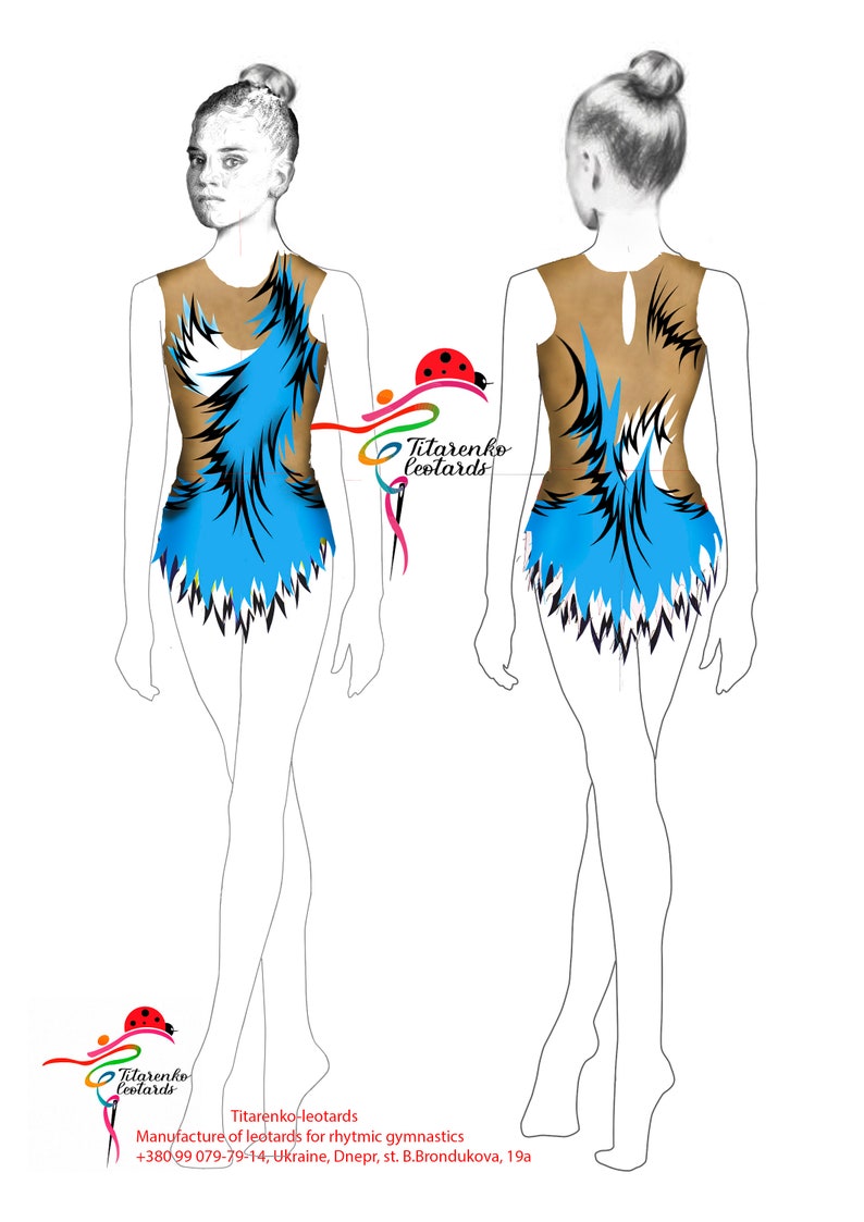 Pattern Leotard for Rhythmic Gymnastics, Acrobatics, Skating 023 - Etsy