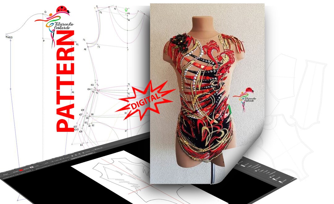 DIGITAL PDF Pattern Leotard for Rhythmic Gymnastics, Acrobatics ...