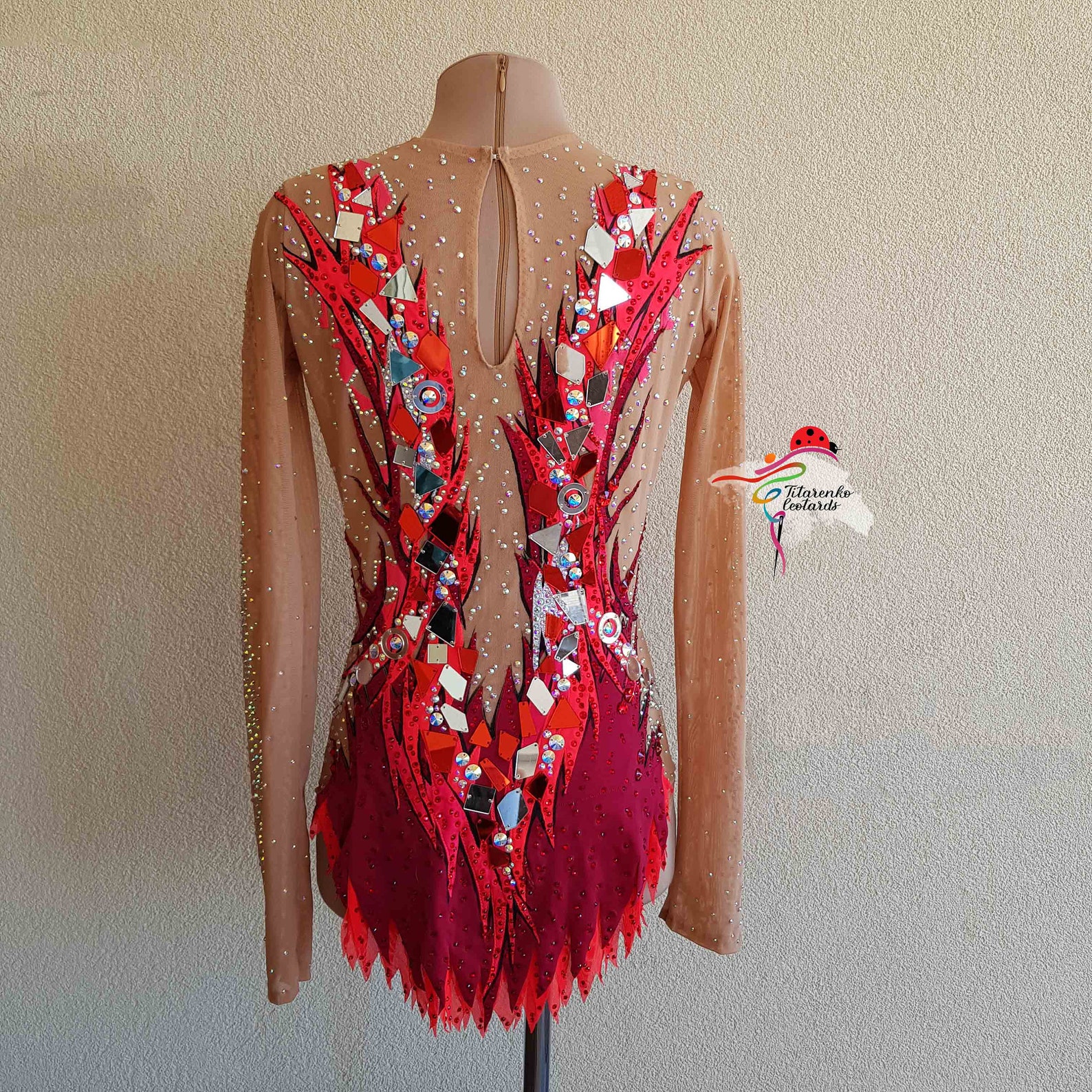 V Pattern Leotard for Rhythmic Gymnastics, Acrobatics, Skating 064 - Etsy