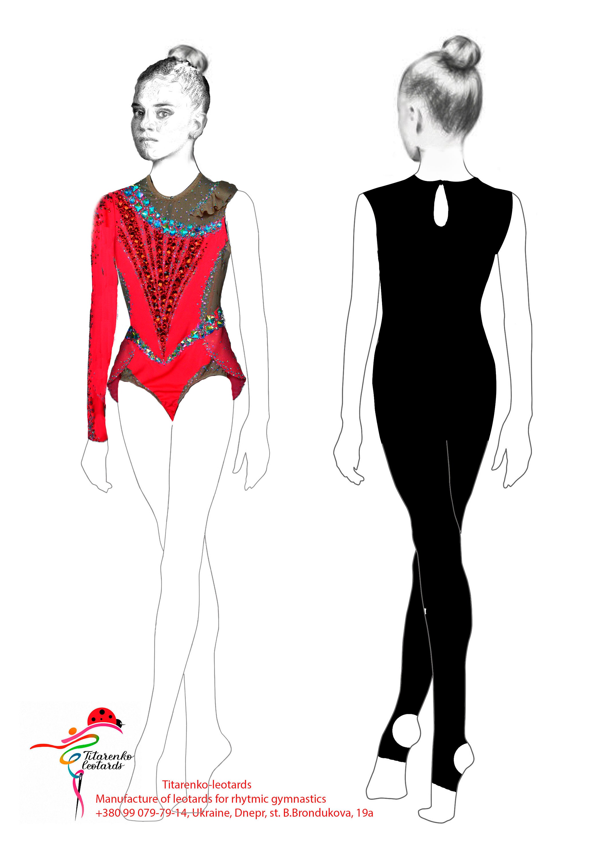 V Pattern Leotard for Rhythmic Gymnastics, Acrobatics, Skating 036 - Etsy