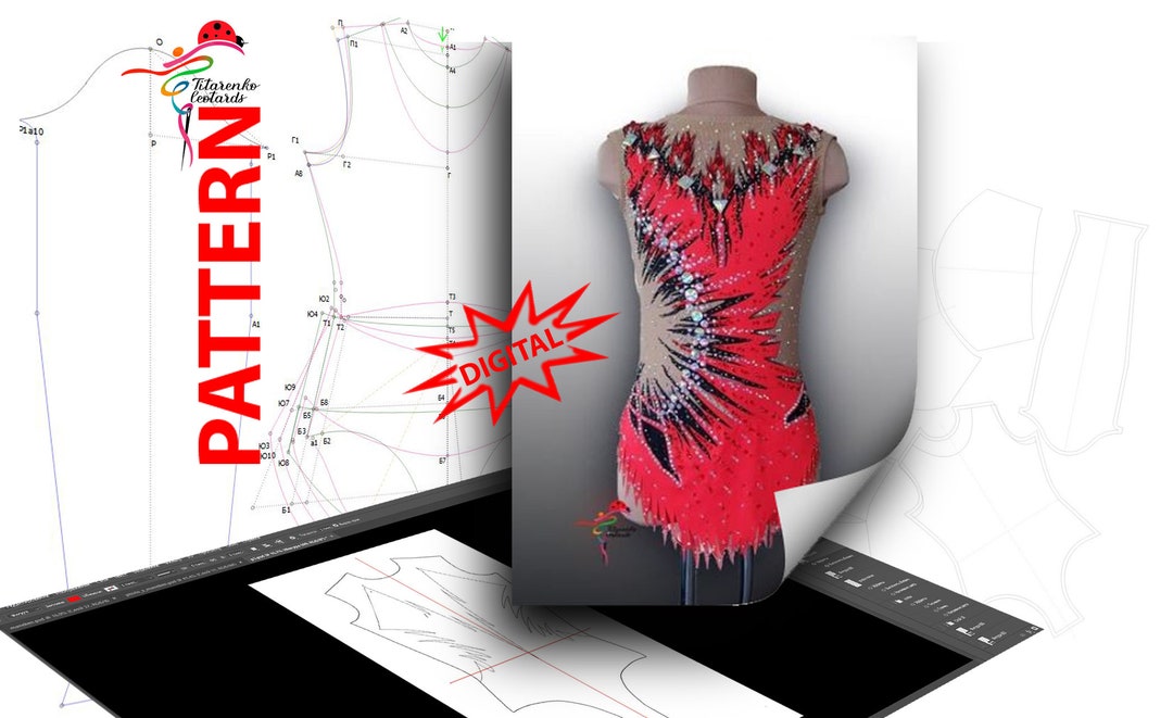 DIGITAL PDF Pattern Leotard for Rhythmic Gymnastics, Acrobatics ...
