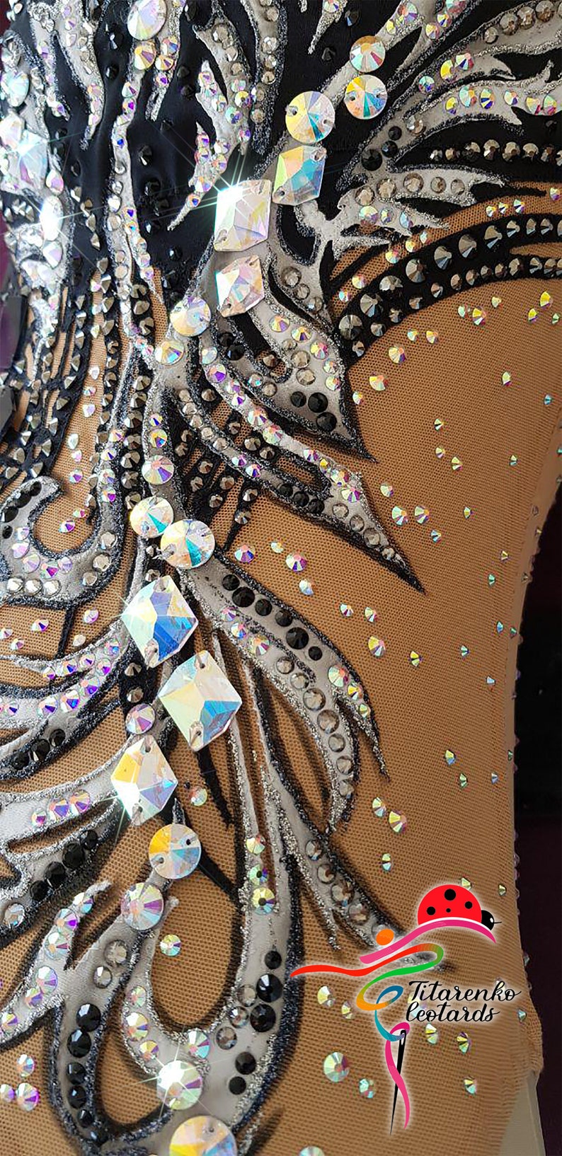 V Digital Pattern Pattern Leotard for Rhythmic Gymnastics | Etsy