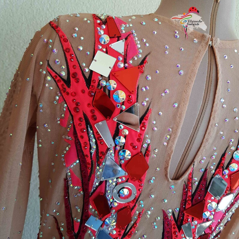 V Leotard for Rhythmic Gymnastics, Acrobatics, Skating, 064 - Etsy