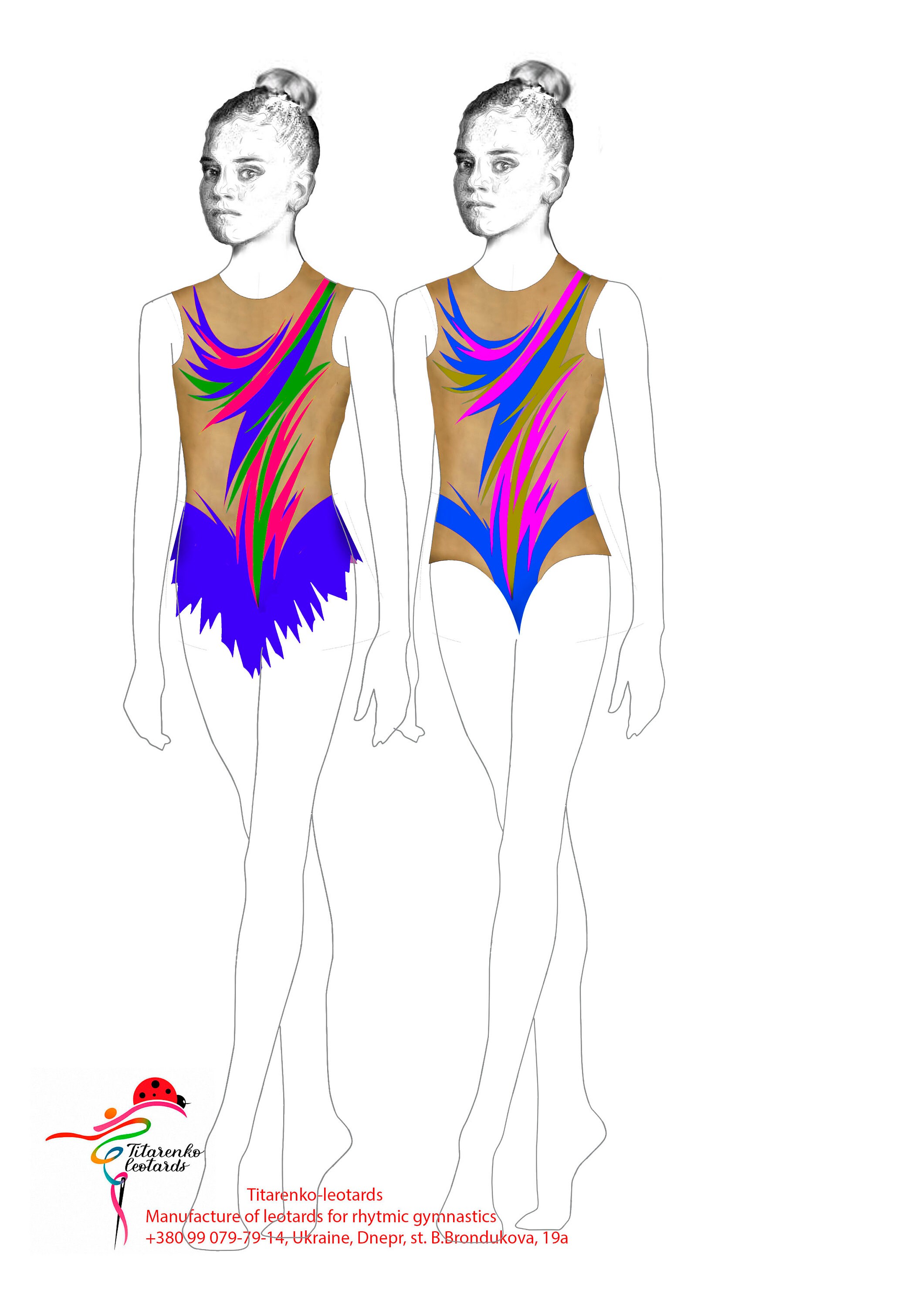 Pattern Leotard for Rhythmic Gymnastics, Acrobatics, Skating 009 - Etsy