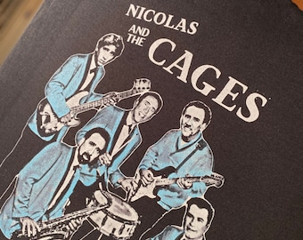 Nicolas Cage Band Shirt ORIGINAL Black Shirt / Face off Edition, Hand ...