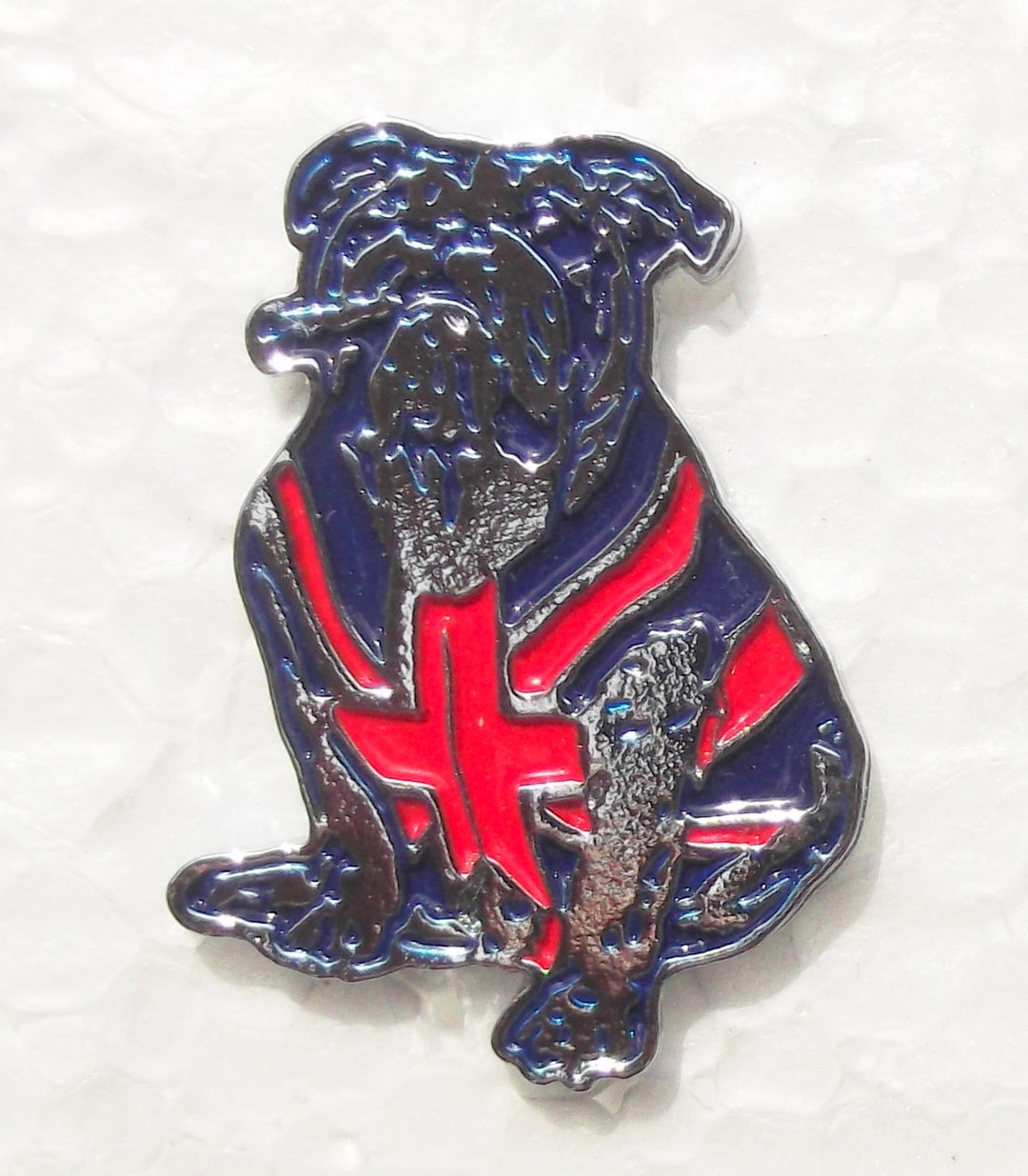 British Bulldog Enamel Lapel Badge. 22x31mm. Butterfly Pin Fixing. - Etsy