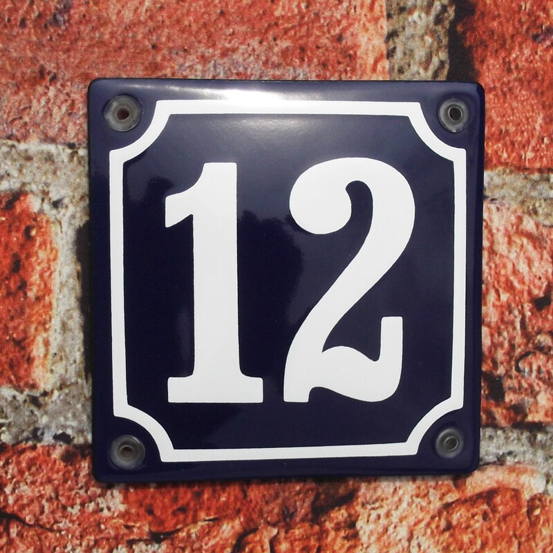 Enamel House Numbers - Etsy