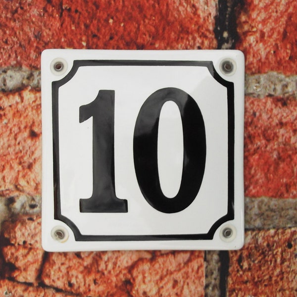 Enamel House Numbers - Etsy