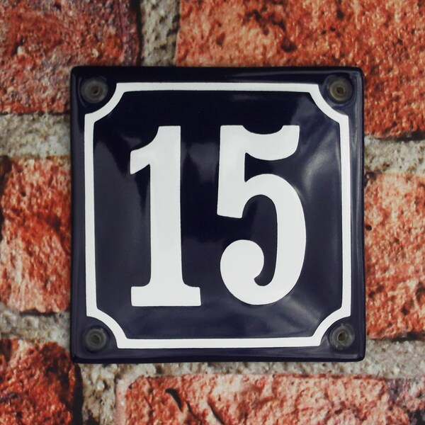 Enamel House Numbers - Etsy