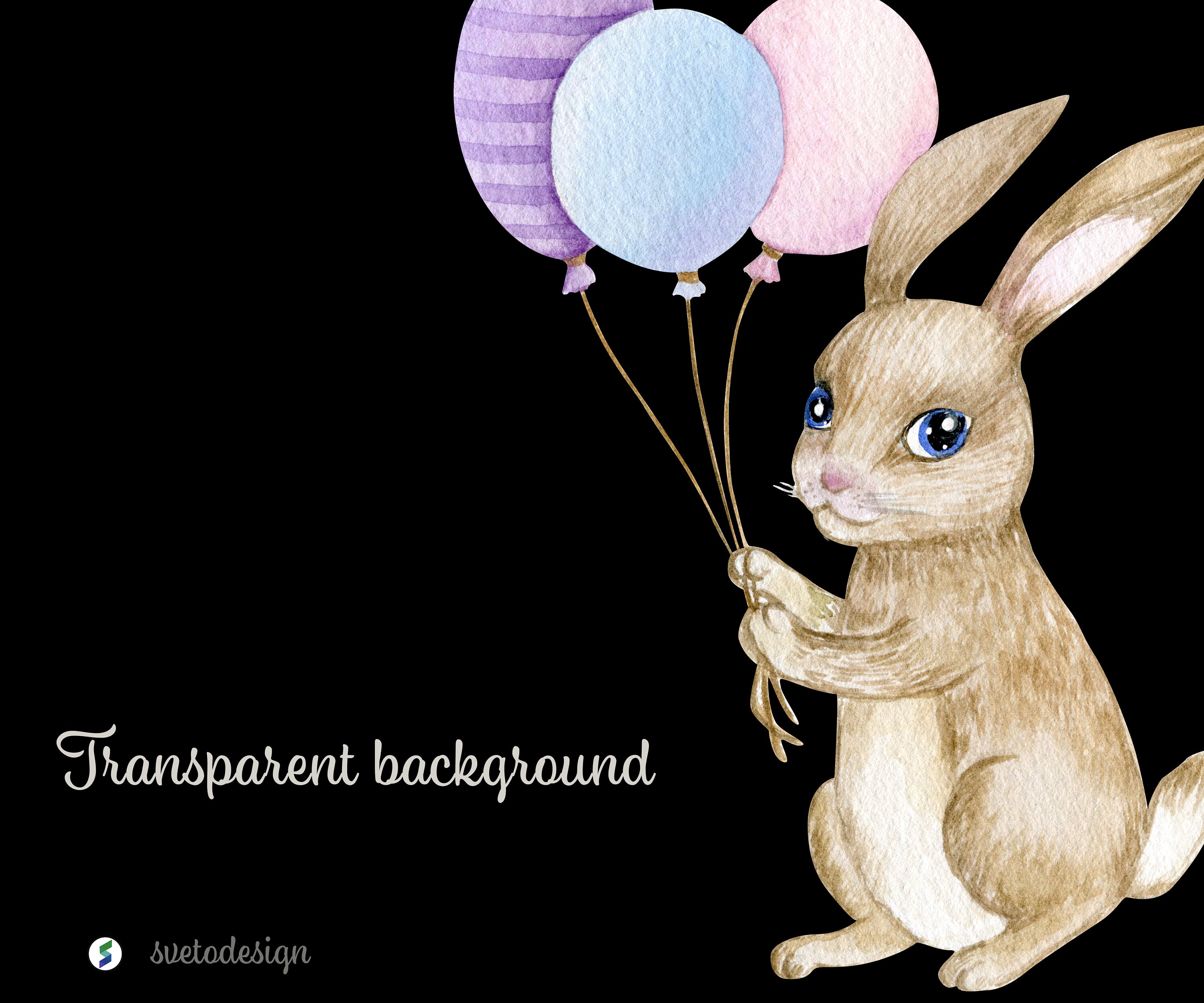 Watercolor Easter Rabbits Clipart Set. Hand Drawn Spring Clip - Etsy