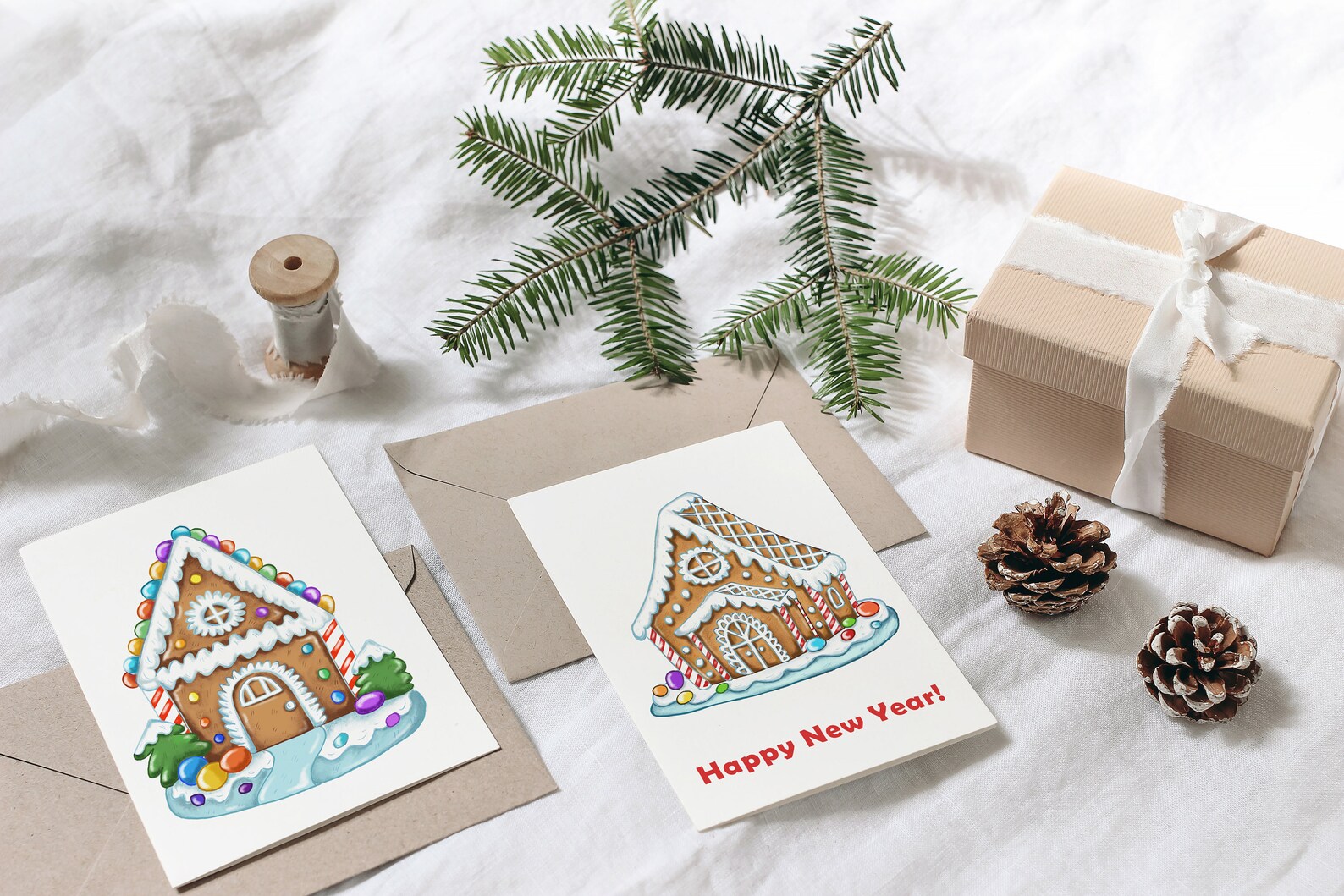 Gingerbread House Christmas Clipart Set. Winter Bakery - Etsy