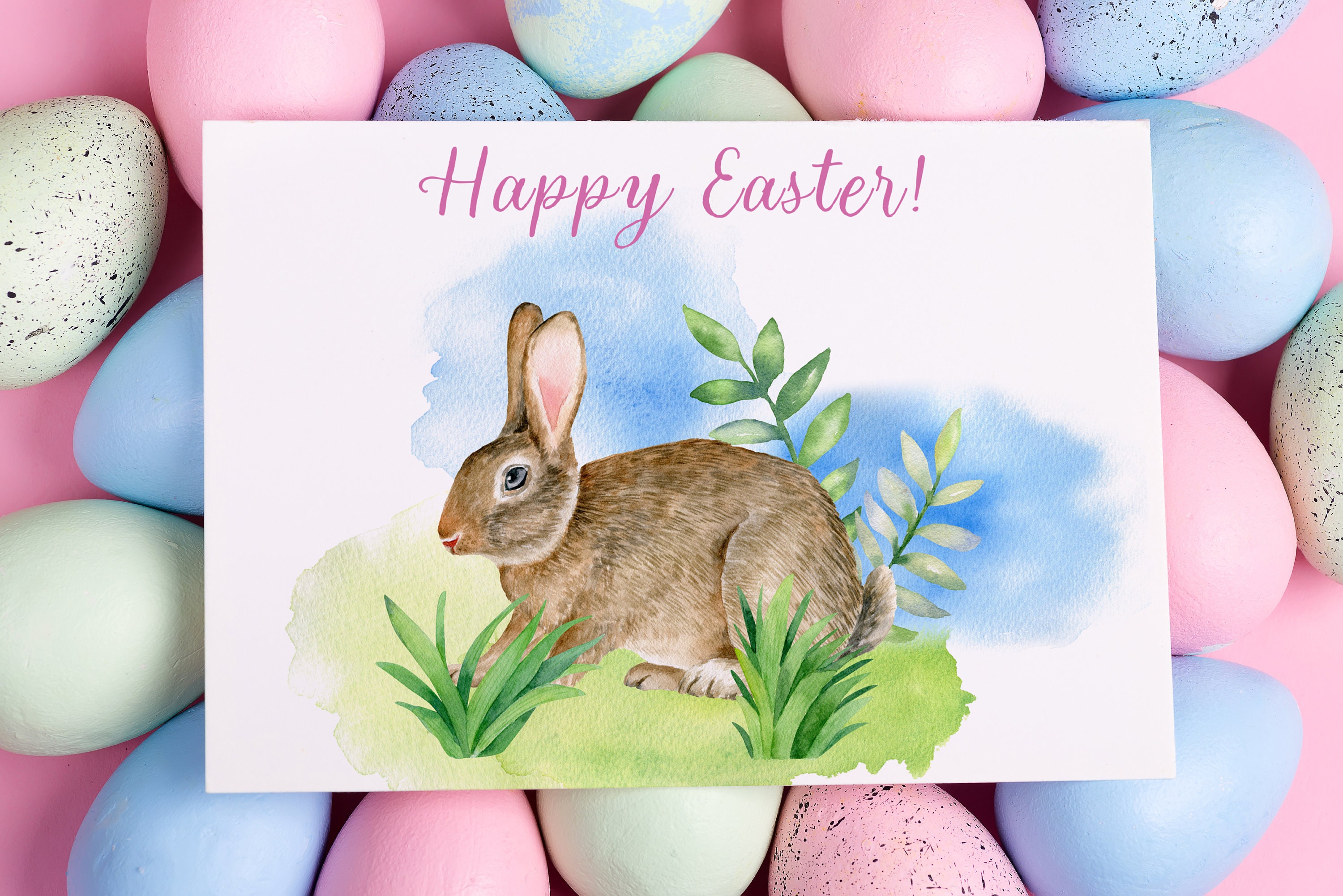 Watercolor Easter Rabbits Clipart Set. Hand Drawn Spring Clip - Etsy