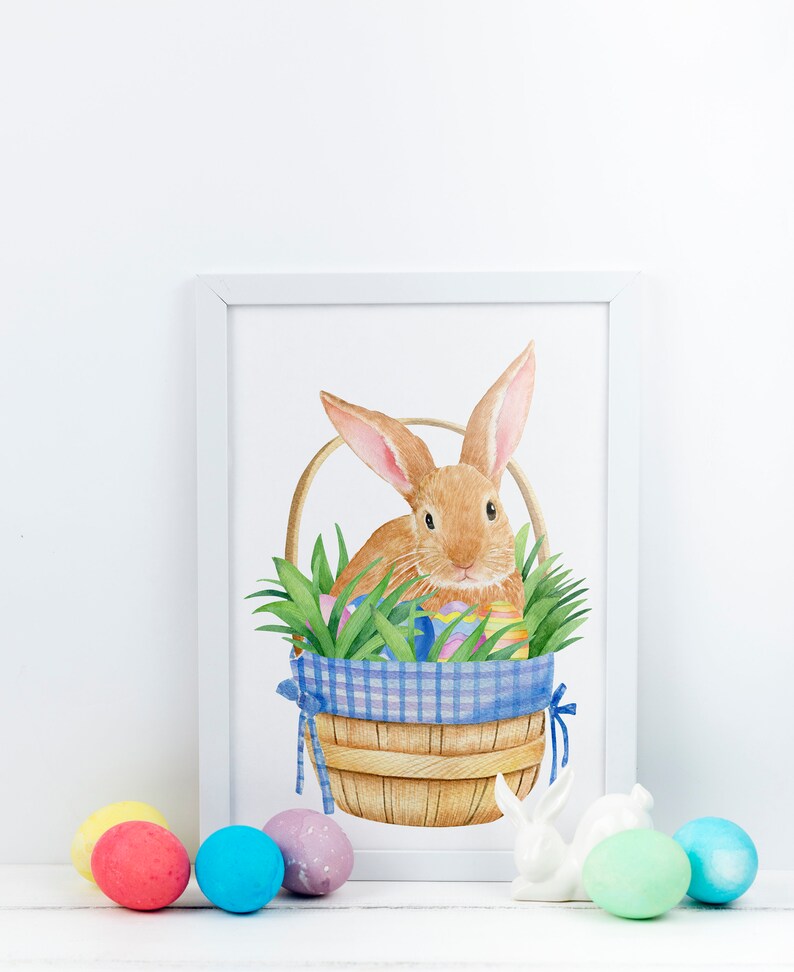 Watercolor Easter Rabbits Clipart Set. Hand Drawn Spring Clip - Etsy