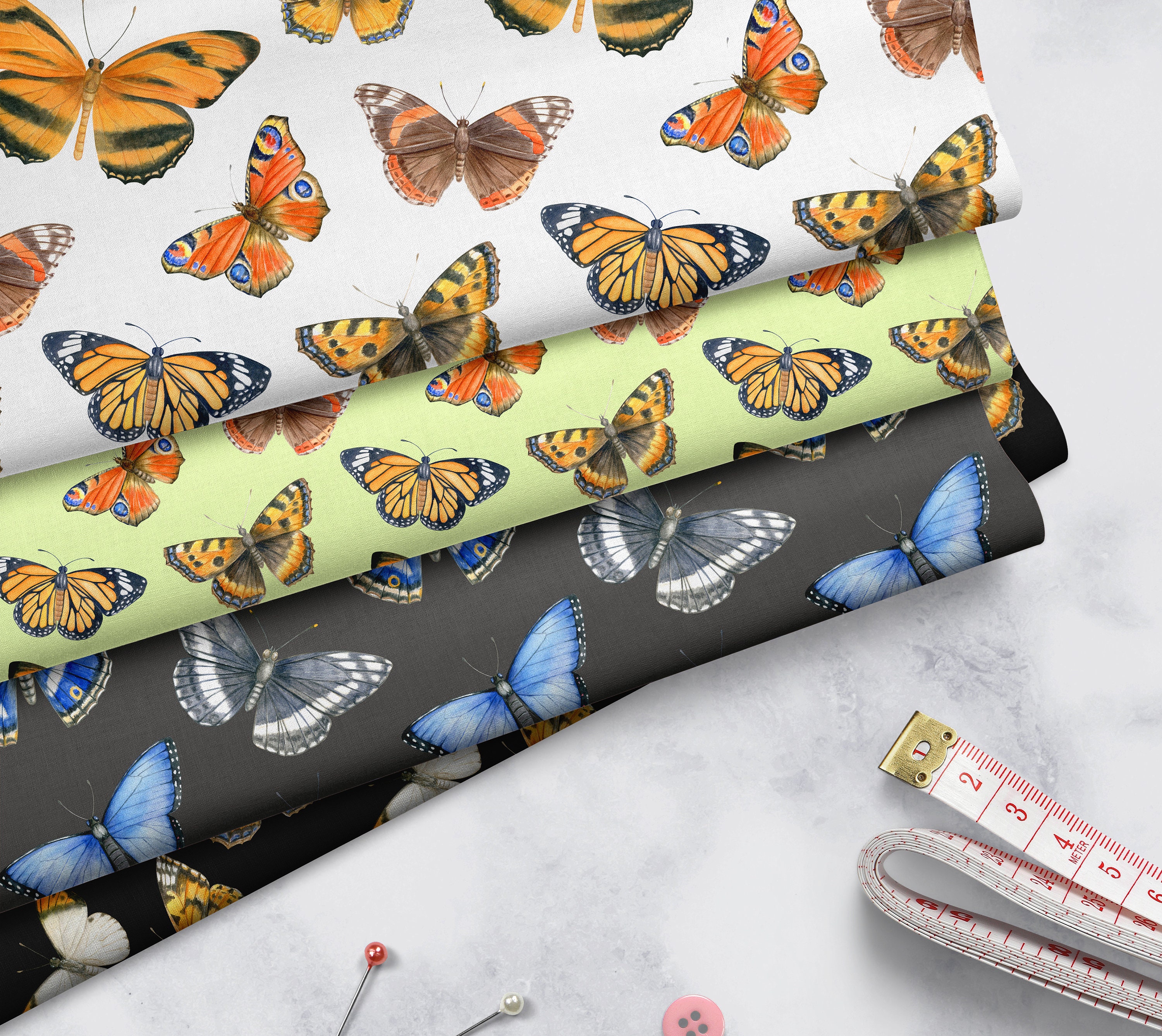 Watercolor Butterflies Digital Paper, Butterfly Pattern, Insects ...