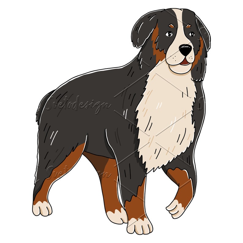 Cute Dogs Clipart Illustrations. Hand Painted Animal Set. Commercial ...