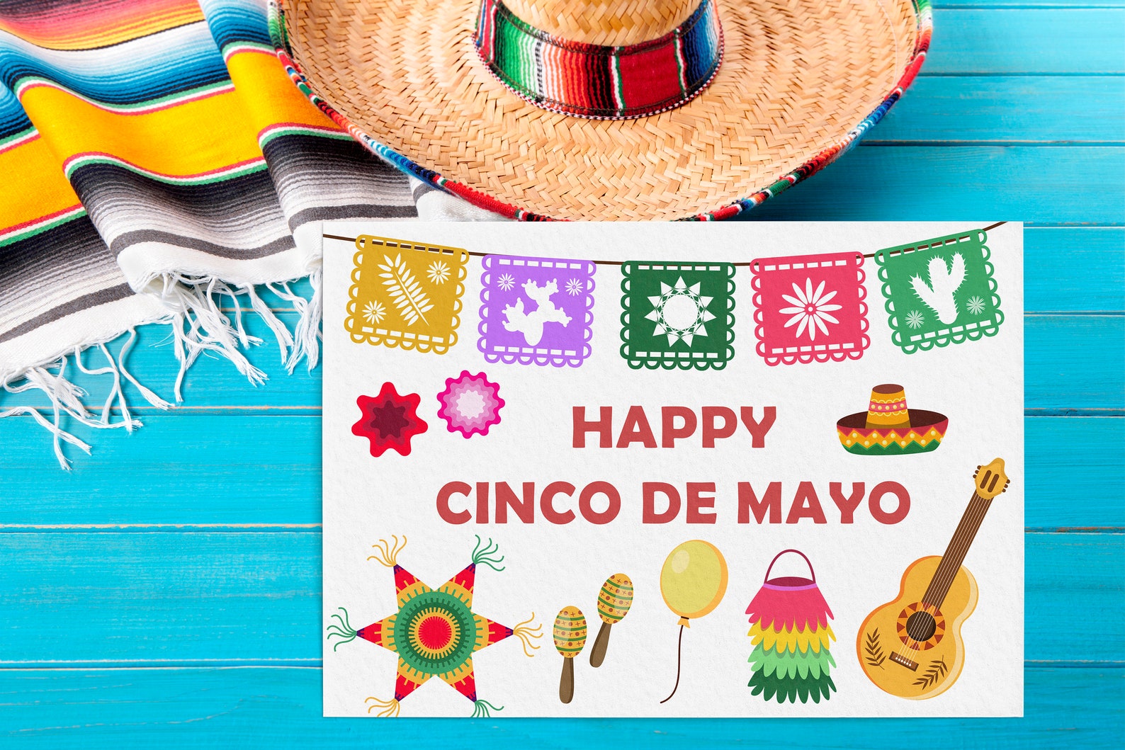 Cinco De Mayo Clipart Set. Mexican Fiesta Separated Elements. Summer ...