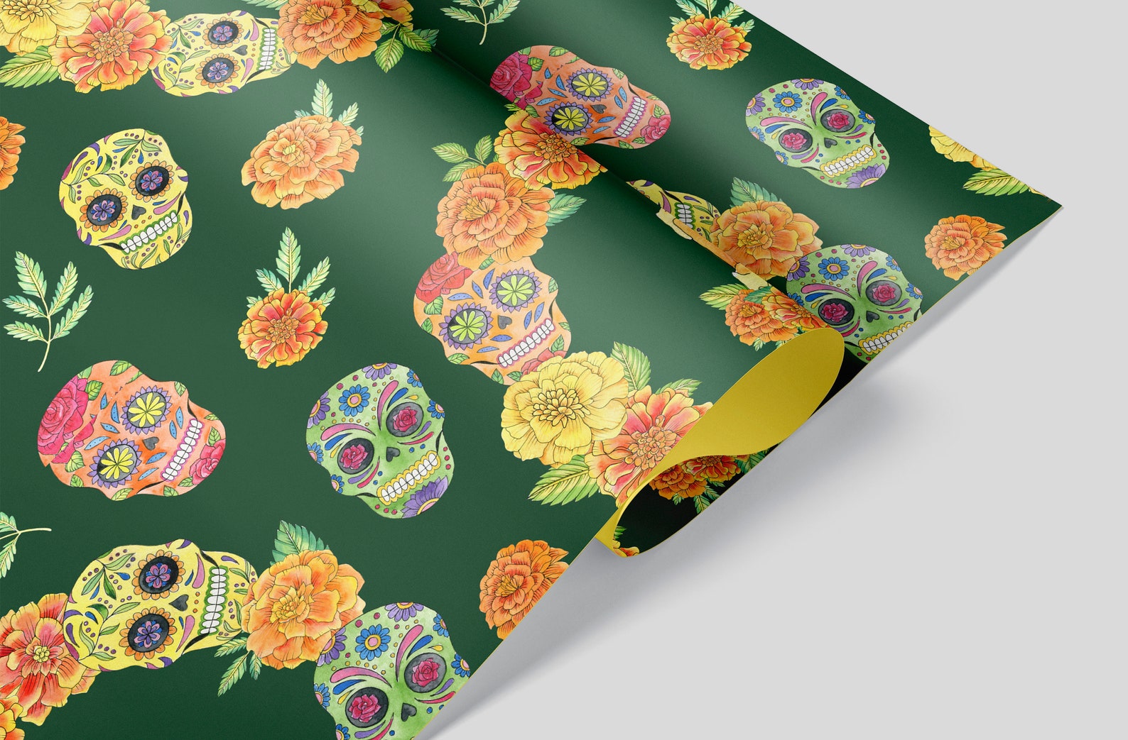 Watercolor Day of the Dead Mexican Digital Paper Pack. El Día De Los ...
