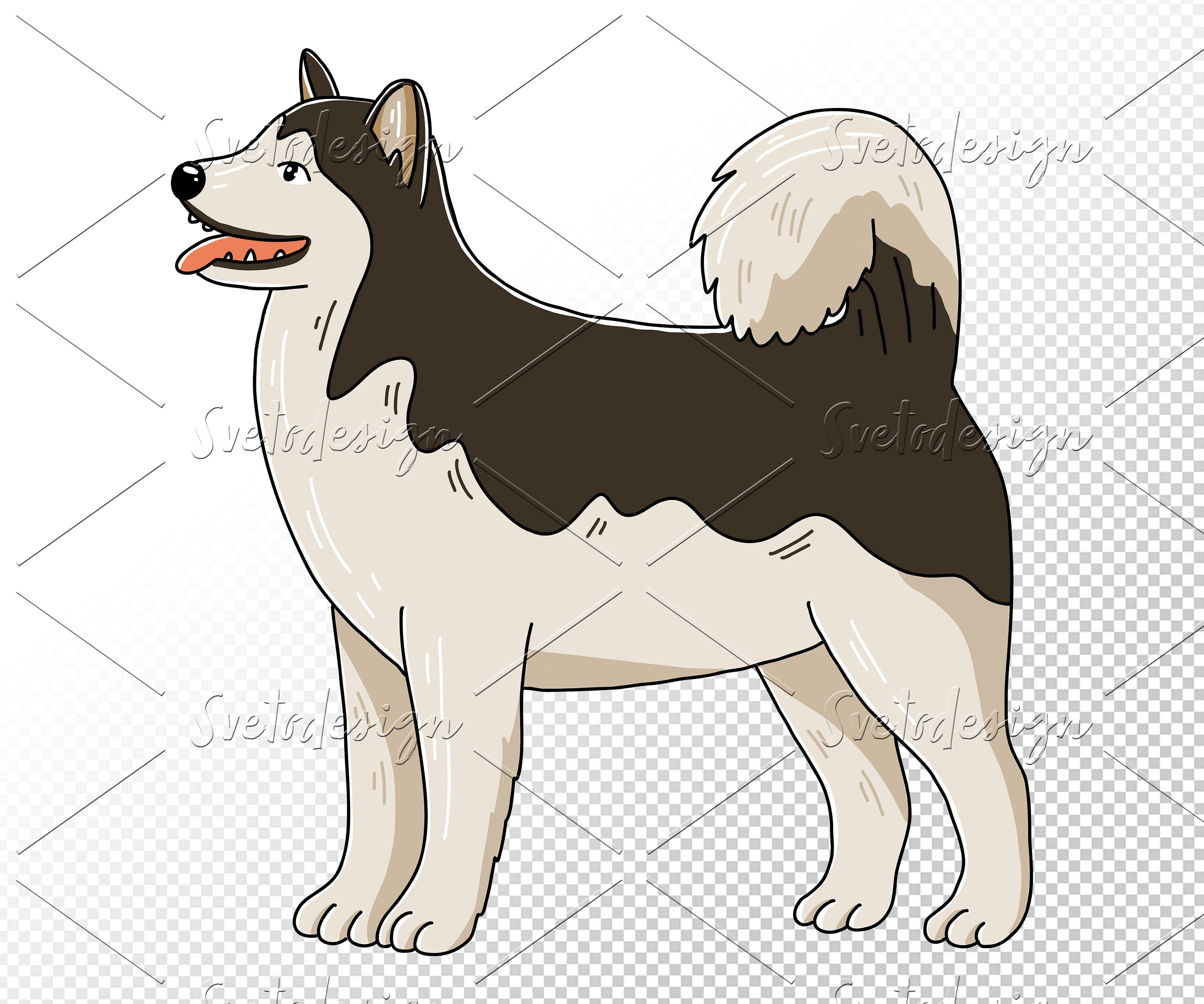 Cute Dogs Clipart Illustrations. Hand Painted Animal Set. Commercial ...