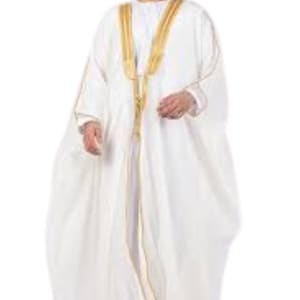 Bisht Islamic Arab Dress Sheikh Imam Kaftan Cloak Bisht Abaya Eid Robe ...