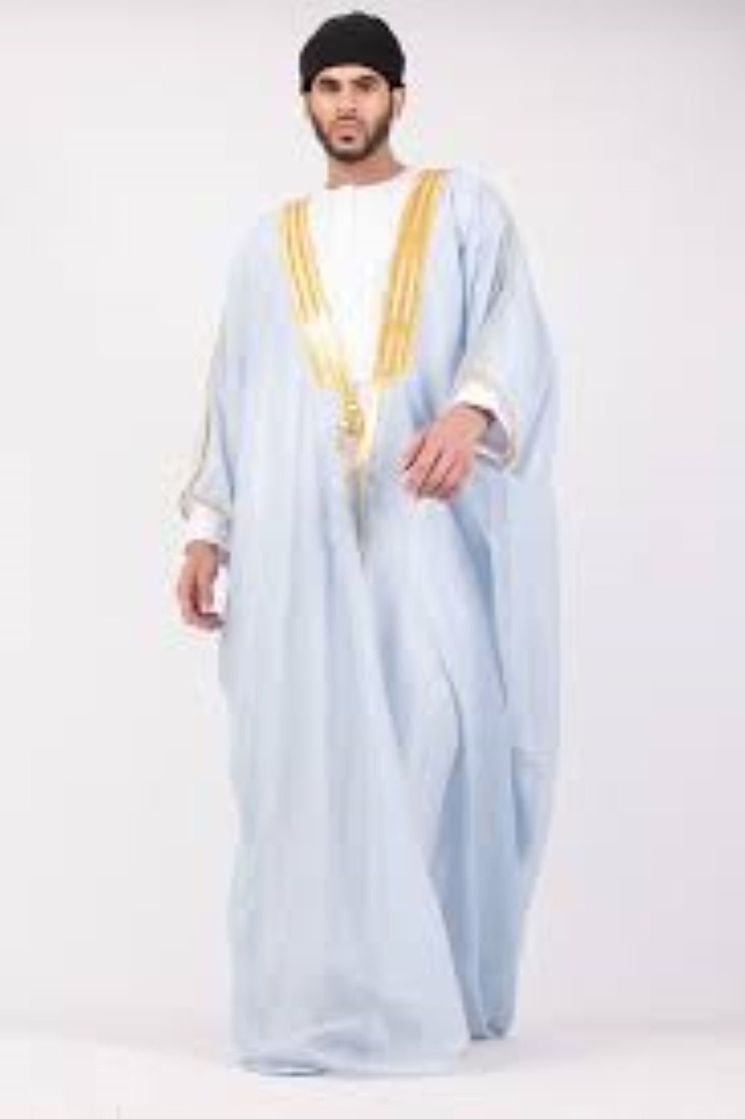 Bisht Islamic Arab Dress Sheikh Imam Kaftan Cloak Bisht Abaya Eid Robe ...