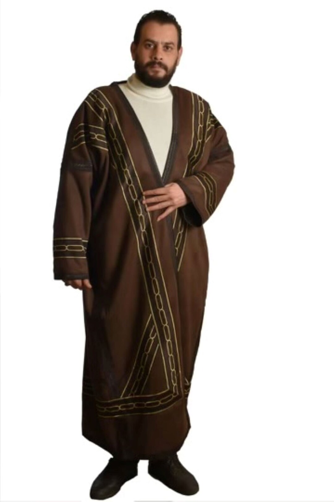 Farwa Fur Men Bisht, Arabic Cloak, Winter Warm Coat, Khaleejy Islamic ...