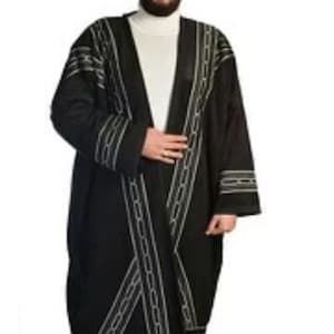 Farwa Fur Men Bisht, Arabic Cloak, Winter Warm Coat, Islamic Arabian ...