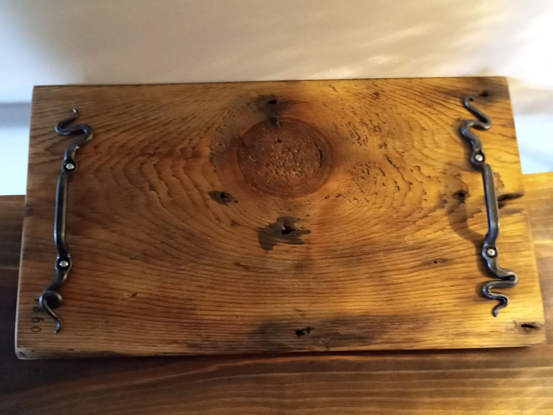 Charcuterie Board With Hand Forged Handles - Etsy