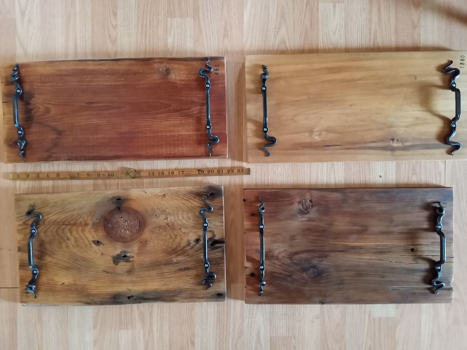 Charcuterie Board With Hand Forged Handles - Etsy