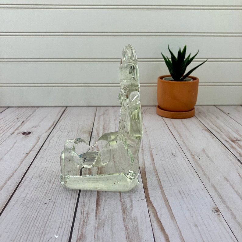 Vintage Kosta Boda Santa Claus Candle Holder Clear Art Glass Tealight ...