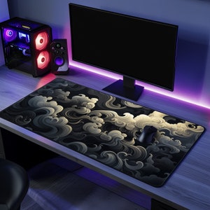 Black Art Mouse Pad - Black Art Desk Mat - Large Gaming Mouse Pad ...