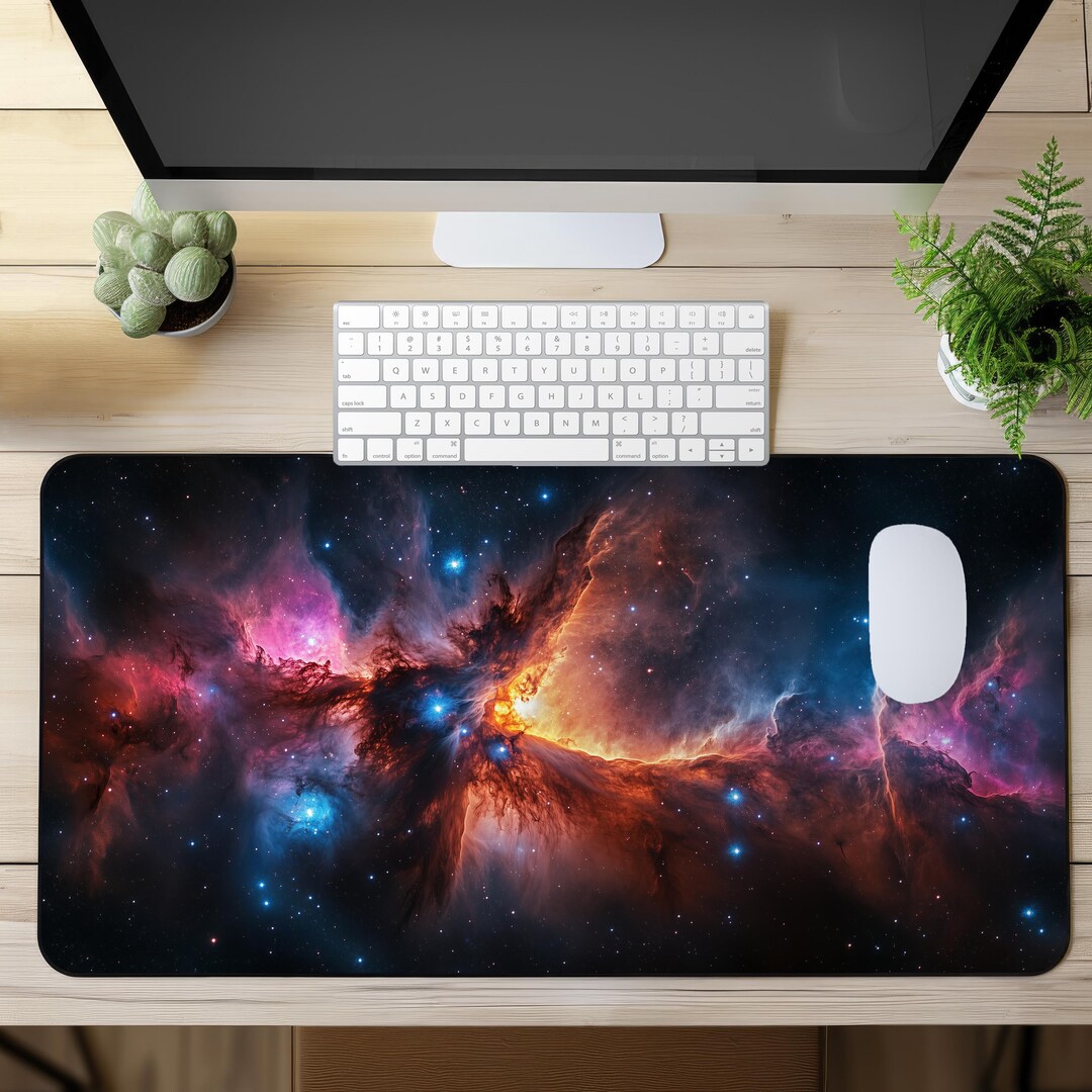 Galaxy Nebula Art Gaming Mouse Pad - Space Art Mouse Pad - Large Gaming ...