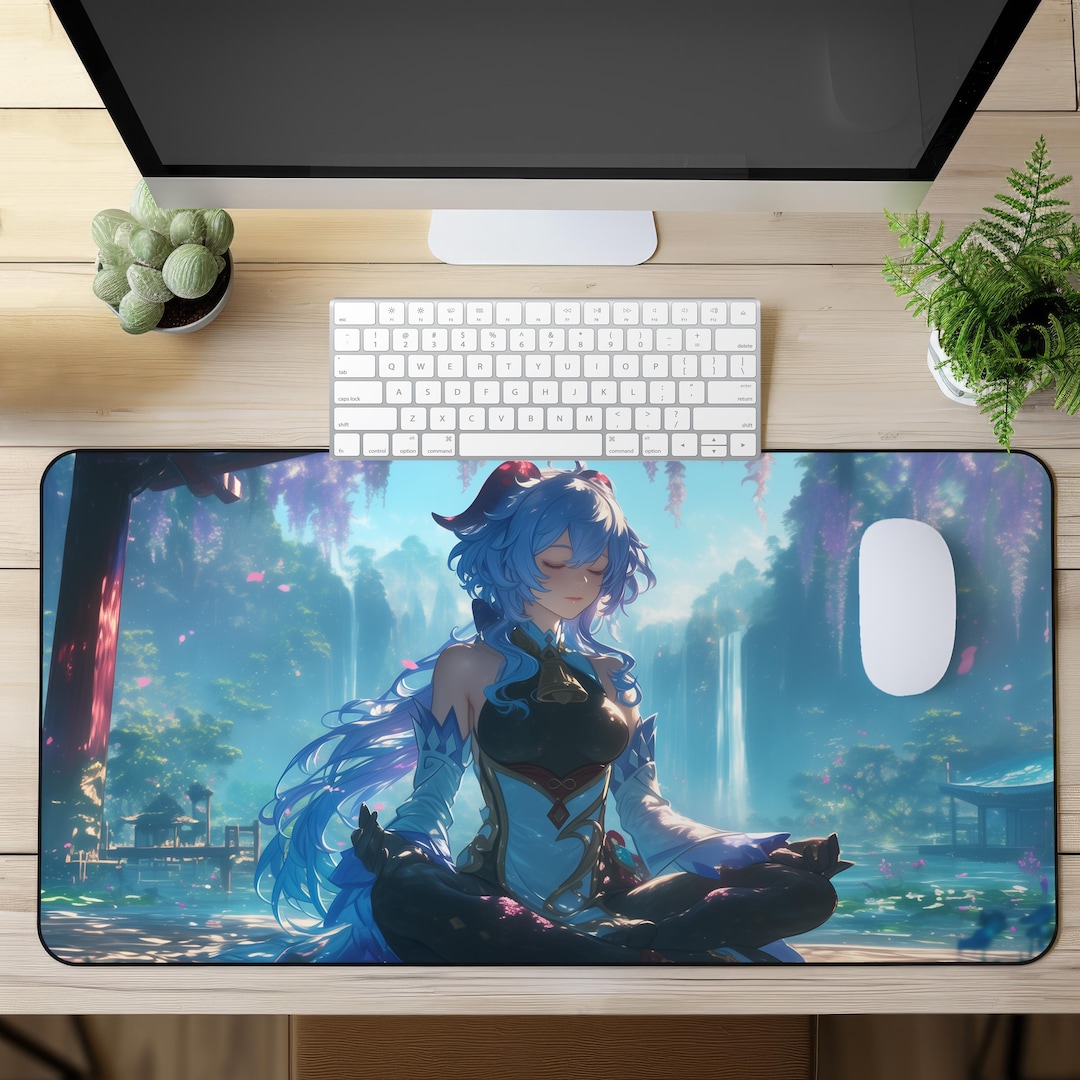 Genshin Impact Ganyu Mouse Pad Genshin Impact Desk Mat Large Game Mouse ...