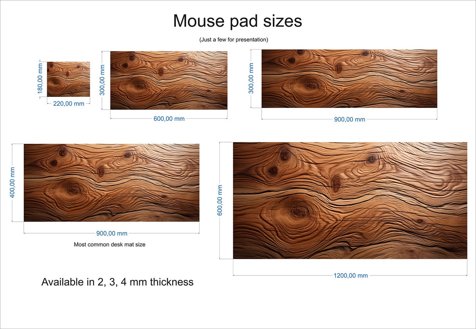 Wood Gaming Mouse Pad Wood Texture Mouse Mat Large Gaming Mouse Pad ...